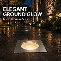 China LED In Ground Well Light 18W Square Deep Recessed Honeycomb Anti Glare Uplight IP68 for sale