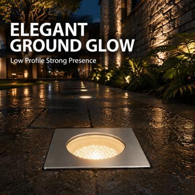 China LED In Ground Well Light 18W Square Deep Recessed Honeycomb Anti Glare Uplight IP68 for sale