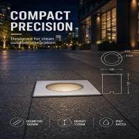 China LED In Ground Well Light 18W Square Deep Recessed Honeycomb Anti Glare Uplight IP68 for sale