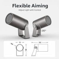 China S66 8‑10W IP65 Outdoor Cylinder LED Landscape Spotlight Adjustable Angle With Multiple Optic Lenses for sale