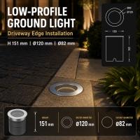 China LED In-Ground Well Light 24W Round Anti Glare Honeycomb Landscape Uplight IP68 IK08 - MA120 for sale
