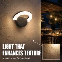 China Architectural Curved Modern Exterior Wall Lights Corrosion Resistant Outdoor Wall Sconce for sale