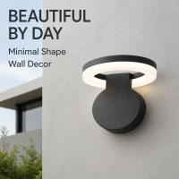 China 18W Modern Ring LED Outdoor Wall Lights IP65 Waterproof Porch Lights Wall Mount for sale
