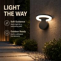 China 18W Modern Ring LED Outdoor Wall Lights IP65 Waterproof Porch Lights Wall Mount for sale