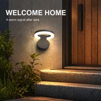 China 18W Modern Ring LED Outdoor Wall Lights IP65 Waterproof Porch Lights Wall Mount for sale