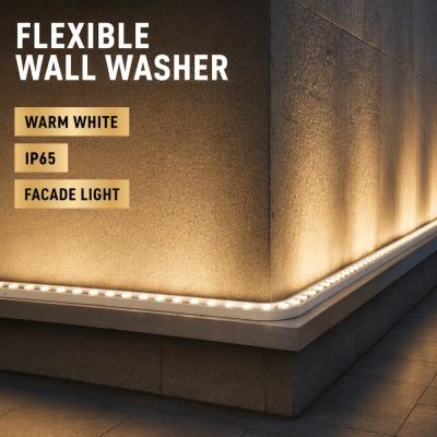 China DC24V Silicone Flexible LED Wall Washer 48LED/M 18W For Building Facade Grazing Lighting for sale