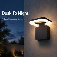 China Weatherproof Square LED Outdoor Wall Lights Lantern Style For Garden Fence Courtyard Patio for sale