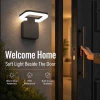 China Weatherproof Square LED Outdoor Wall Lights Lantern Style For Garden Fence Courtyard Patio for sale