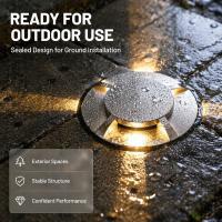 China Quad Emission Outdoor Ground Spotlights 12W CREE COB 4 Aperture Driveway Lighting for sale