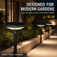China UFO Design Solar Garden Post Light 360 Full Around Illumination IP65 for Stadium Walkway for sale