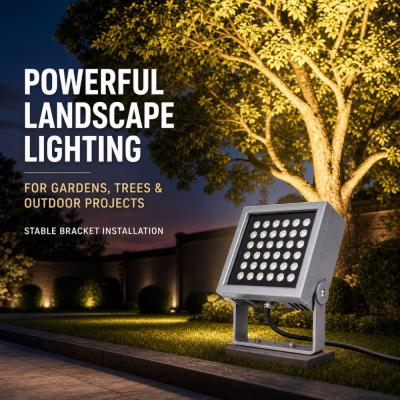 China RGBW or Single Color architectural Outdoor LED Flood Light 72W 96W With Adjustable U Bracket for sale