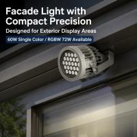China 60W RGBW 72W Outdoor Architectural Flood Light Multi Beam Angle for Parking Lot Bridge for sale
