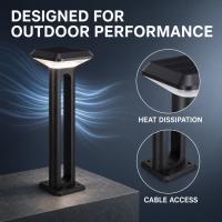 China Outdoor Waterproof IP65 Solar Bollard Light LED Garden Lawn Lamp for Yard Walkway Driveway for sale