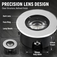 China 5W Low Profile In Ground Spot Light Ultra Slim 43mm Recessed Ground Lights DC24V MB100 for sale