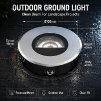 China 5W Low Profile In Ground Spot Light Ultra Slim 43mm Recessed Ground Lights DC24V MB100 for sale