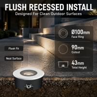 China 5W Low Profile In Ground Spot Light Ultra Slim 43mm Recessed Ground Lights DC24V MB100 for sale