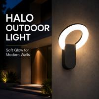 China LED Outdoor Wall Sconce with Motion Sensor IP65 12W Halo Porch Light for Entryway Patio for sale
