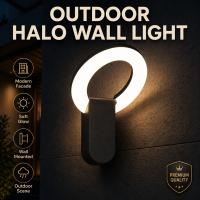 China LED Outdoor Wall Sconce with Motion Sensor IP65 12W Halo Porch Light for Entryway Patio for sale