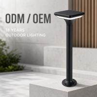 China Energy Saving Square Solar Garden Pillar Lamp With Automatic Sensor For Path Patio Lawn for sale