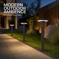 China Energy Saving Square Solar Garden Pillar Lamp With Automatic Sensor For Path Patio Lawn for sale