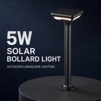 China Energy Saving Square Solar Garden Pillar Lamp With Automatic Sensor For Path Patio Lawn for sale