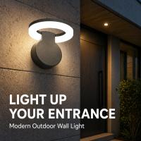 China Modern LED Exterior Wall Light with Motion Sensor 0-10V Dimming for Front Door and House Entrance for sale