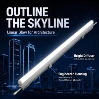 China 4IN1 RGBW Exterior Led Linear Lighting With Square PC Cover For Building Skyline Lighting for sale