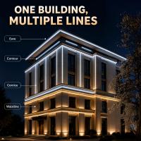 China 4IN1 RGBW Exterior Led Linear Lighting With Square PC Cover For Building Skyline Lighting for sale