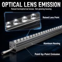 China Architectural RGBW LED Linear Lights Round Convex Lens Design DMX512 Control waterproof for sale