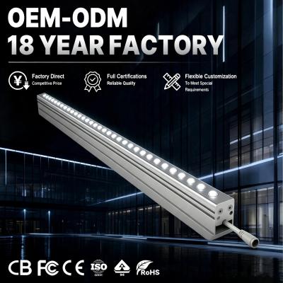 China Architectural RGBW LED Linear Lights Round Convex Lens Design DMX512 Control waterproof for sale