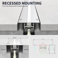 China 12‑14W Recessed Linear Facade Light DC24V DMX512 IP66 For Building Curtain Wall Decor for sale