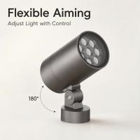 China T100 IP65 Led Landscape Spotlight 7 Lens Adjustable Outdoor Led Spot Lights 80lm/W for sale