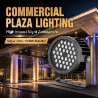 China Aluminum Housing RGBW Outdoor LED Floodlights for Shopping Plaza Center Hotel Entrance for sale