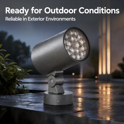 China T140 RGBW LED Outdoor Spotlight Adjustable Beam Angle Aluminum Housing Landscape Project Light for sale