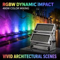China RGBW LED Flood Lights 480W Color Changing Exterior Floodlights For Landmark Lighting for sale
