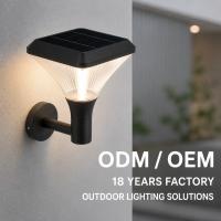 China Solar Outdoor Wall Light IP65 Waterproof LED Sconce for Garden Patio Villa Porch Lighting for sale