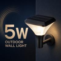 China Solar Outdoor Wall Light IP65 Waterproof LED Sconce for Garden Patio Villa Porch Lighting for sale