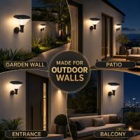 China Solar Outdoor Wall Light IP65 Waterproof LED Sconce for Garden Patio Villa Porch Lighting for sale