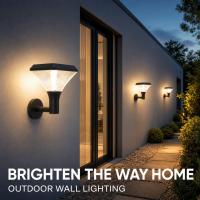 China Solar Outdoor Wall Light IP65 Waterproof LED Sconce for Garden Patio Villa Porch Lighting for sale
