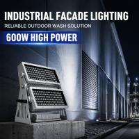 China Dual Head Rectangular 600W RGB LED Floodlight IP67 Waterproof DMX512 Control for Building Night Scene for sale