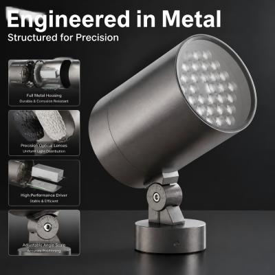 China T200 Full Metal LED Outdoor Spotlight 72‑96W Single Color 96‑120W RGBW WIth CREE Chip for sale