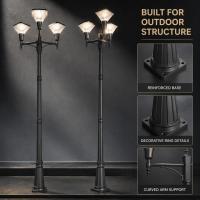 China Aluminum Construction Solar Garden Lights 15W IP65 Waterproof LED Solar Post Lights Outdoor for sale