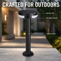China 5W Moon Shadow Low Glare Solar Lawn Lights 40 OSRAM LEDs 120LM IP65 Die Cast Aluminum for sale