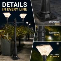 China 10W Dual Head Solar LED Garden Lamp Post Outdoor Pole Light For Parks And Villas for sale