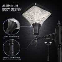 China 10W Dual Head Solar LED Garden Lamp Post Outdoor Pole Light For Parks And Villas for sale