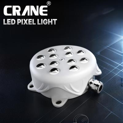 China DMX512 Programmable Round LED Pixel Lights 3W 12LEDs DC24V IP65 Multi Color For Media Facade Engineering for sale