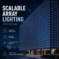 China DMX512 Programmable Round LED Pixel Lights 3W 12LEDs DC24V IP65 Multi Color For Media Facade Engineering for sale