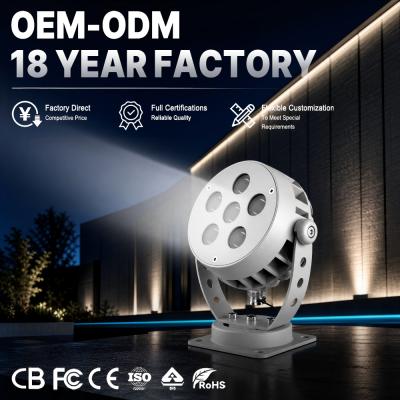 China High Lumen Round Waterproof Outdoor Led Spotlights IP66 6W 12W DMX512 For Hotel Balcony for sale