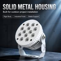 China Modern RGB 3 In 1 Round LED Flood Light 9W 12W IP65 Waterproof DMX512 Control For Building Facade Lighting for sale