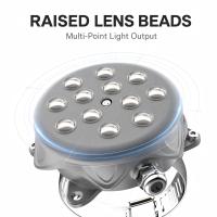 China Steel Band Clamp Mount Round LED Pixel Point Light 3W 12LED DMX512 IP65 For Architectural Lighting for sale